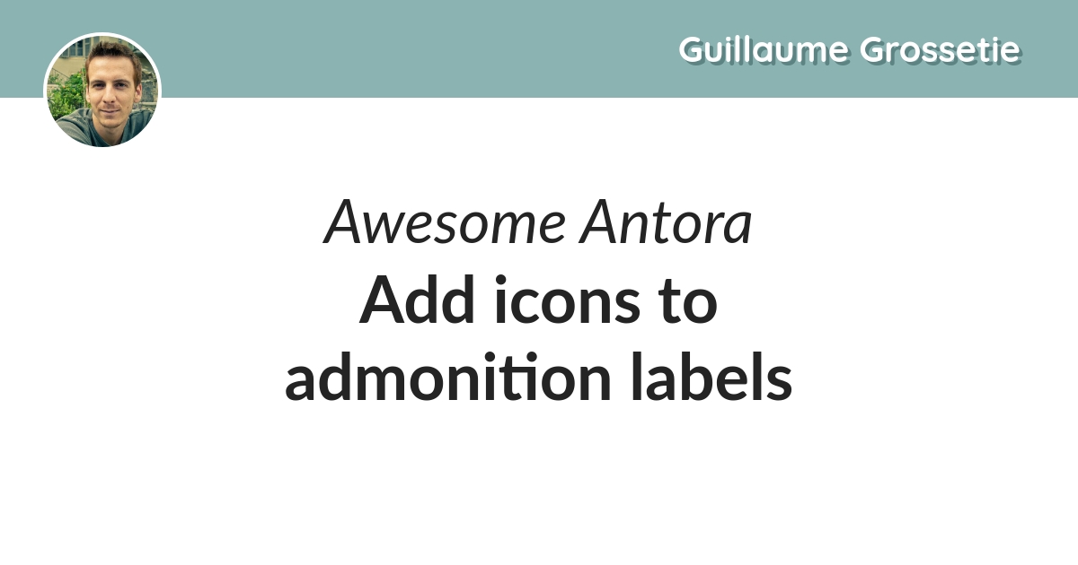 Awesome Antora: Add icons to admonition labels - Yuzu tech Awesome Antora: Add icons to admonition labels - Yuzu tech